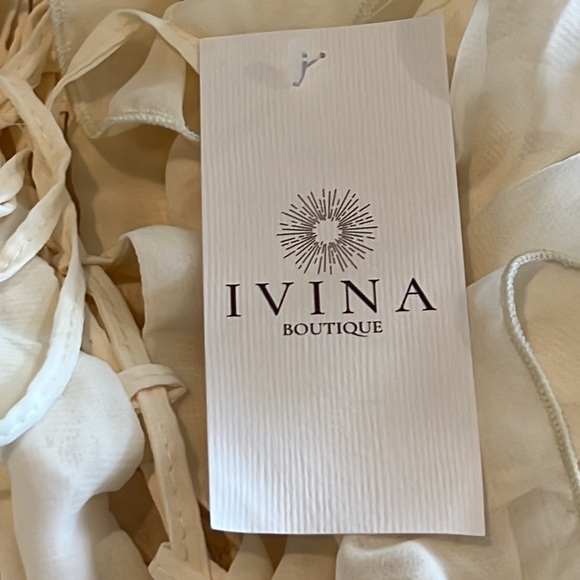 Ivina Boutique | Dresses | Ivina Boutique Ruffle Ivory Long Sleeve ...